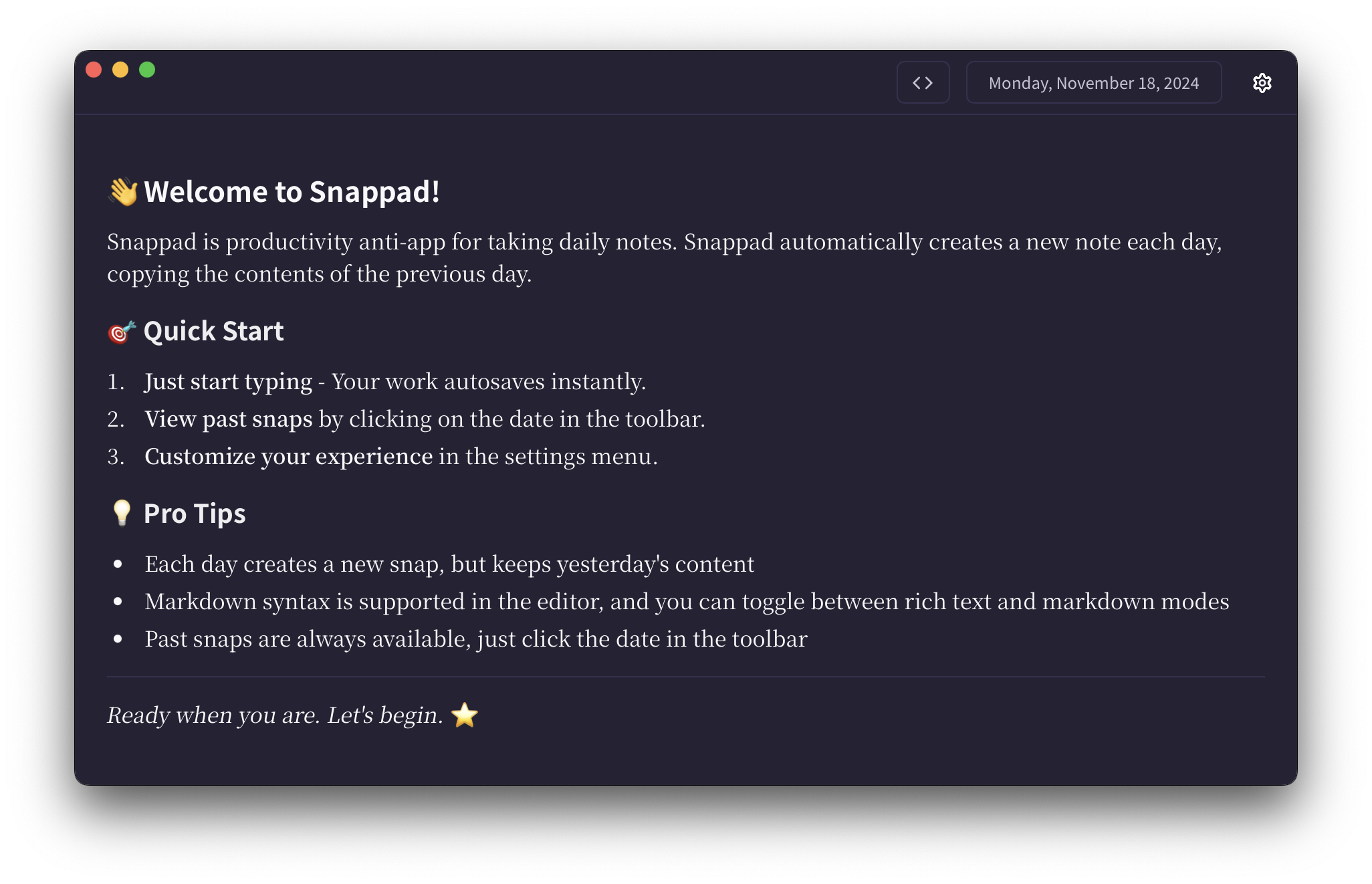 Snappad - Your thoughts, preserved in time